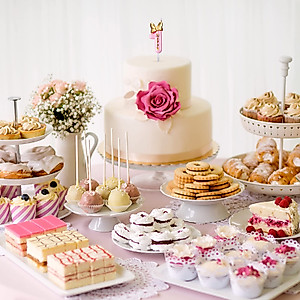 Nuanchu Pink Number 1 Candle Girl Happy Birthday Topper, for Birthday Cake Baking Celebration Reunions Anniversary Party Supplies