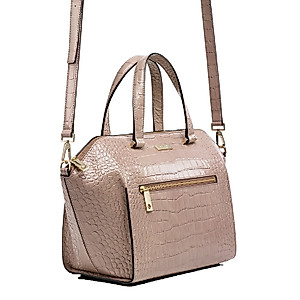 Kate Spade Women's Parliament Square Exotic Savannah Large Satchel, Rosy Beige