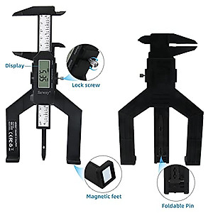 Digital Height Gauge Vernier Caliper - 2-in-1 Measuring Tool with Inch/Metric/Fraction Conversion, Large LCD Screen, 0-3 Inch/0-80mm Range, and Auto-Off Feature for Precision Measurements