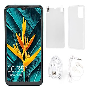 Smartphone, 6.1 Inch Drop Screen 3G Unlocked Cellphone 3GB ROM 32GB Facial Recognition Mobile Phone, 10 Core CPU Processor 5MP Front and 8MP Rear Camera 2800Mah Battery(Green)