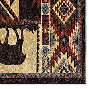 Home Dynamix Buffalo Southwest Rustic Area Rug, Brown/Red, 7'10"x10'5", Rectangular