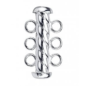 The Pearl Source Sterling Silver 7-8mm AAAA Quality Round White Triple Freshwater Cultured Pearl Bracelet for Women