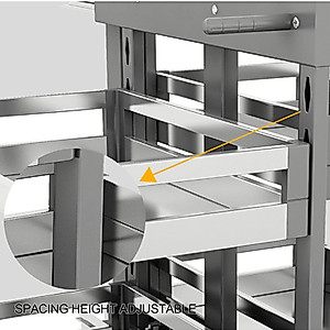 ZHIRCEKE Kitchen Blind Corner Pull Out Shelf Organiser Corner Slide Out Pan Pot Rack Shelving Unit Organizer for 900-1000mm Cabinet
