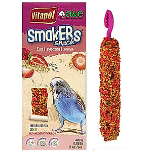 A&E Cage Co. Smackers Treat Sticks for Parakeet in Strawberry Flavor