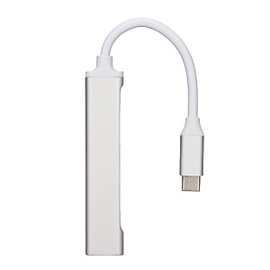 ASHATA USB C Hub, 4 in 1USB C to USB with 1 USB3.0 3 USB2.0 Ports, Mini Portable USB C Hub Adapter, for Laptop, Mouse, Keyboard, Hard Disk, Mobile Phone, Tablet(Silver)