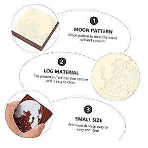 TEHAUX Lunar Wooden Seal Plant Kits for Wood Decor Plant Decorations Botanical Decor Rubber Alphabet Stamps for Rubber Stamps for Crafting Stamps Kit Hand Account Stamps