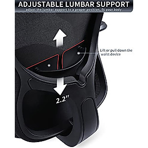 KARXAS Ergonomic Office Chair High Back Desk Chair with Adjustable Lumbar Support, Headrest & Armrest, Swivel Computer Task Chair (Black)