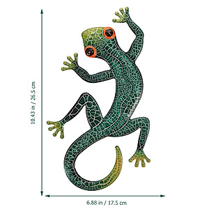 YARNOW Gecko Wall Decoration Garden Lizard Wall Art Metal Outdoor Wall Decor Gecko Sculpture for Home Office Garden Wall Decoration