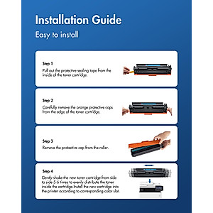 206X Toner Cartridges 4 Pack High Yeild-Replacement for 206A 206X Toner Cartridges 4 Pack HP Set Compatible with HP Color Laserjet MFP M283fdw M283cdw M255dw M283 M255( 4 Pack with Chip)