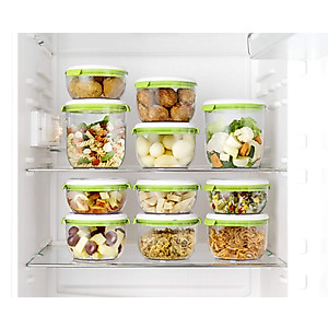 FOSA Vacuum Food Storage System Reusable Container Starter Set with Vacuum and 2 Reusable containers