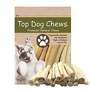 Top Dog Chews - Cow Tails (25 Pack), High-Protein Dog Treats, 100% Naturally Sourced Dog Chew from Free Range Grass-Fed Cattle, Beef Bull Puppy Treats