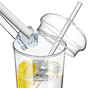 UPKOCH 3 Pack Cups with Lid and Coffee Tumblers Heat Resistant Milk Cup Clear Drinking Glasses for Bubble Tea Smoothie Coke Soda Home Office Bar