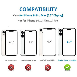 Onetop Compatible with iPhone 14 Pro Max Wallet Case with Card Holder, PU Leather Kickstand Card Slots Case, Double Magnetic Clasp and Durable Shockproof Cover 6.7 Inch (Black)