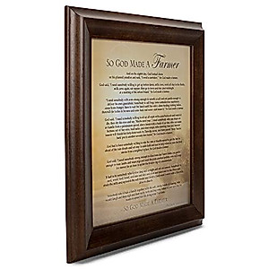 So God Made a Farmer Full Poem Version 12 x 12 Framed Art Wall Plaque with Wood Finish
