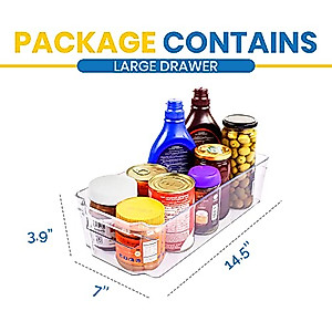 Utopia Home Pantry and Fridge Organizers, Pack of 16 – BPA Free Clear Plastic Storage Bins for Freezers, Kitchen Countertops and Cabinets