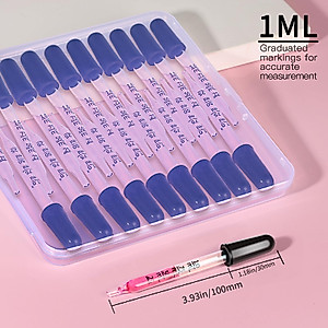 Teenitor 20Pack Eye Dropper 1mL, Droppers for Oils, Medicine Dropper Glass Dropper, Straight-Tip Eye Dropper Pipette Dropper for Oils, Ear Dropper Eye Droppers for Medicine Feeding Lab