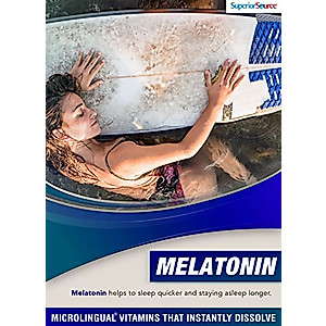 Superior Source Melatonin 1 mg, Under The Tongue Quick Dissolve Sublingual Tablets, 100 Ct, with Chamomile, Natural Sleep Support, Sublingual Melatonin, for Adults, Non-GMO