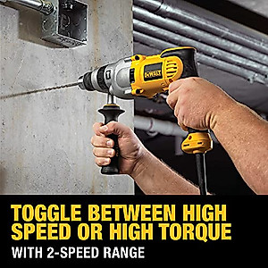 DEWALT Hammer Drill Kit, 1/2-Inch, 10-Amp, Pistol Grip (DWD520K )