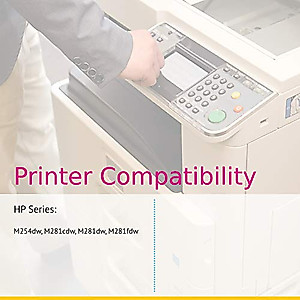 CS Compatible Toner Cartridge Replacement for HP 202X CF501X Cyan Laserjet Pro MFP M281fdw M254dw M281dw M254dn M254nw M281fdn M281cdw M280nw M281 M254