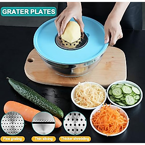 Naitesen 28PCS Mixing Bowls with Lids Colander Set, Stainless Steel Nesting Bowls with Measuring Spoons and Cups Cooking Utensils for Baking Supplies Kitchen Essentials Tools