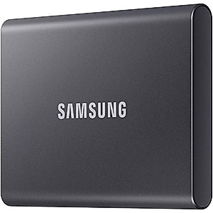 SAMSUNG MU-PC2T0T/AM Portable SSD T7 USB 3.2 2TB Gray Bundle with Deco Gear Hard EVA Case with Zipper for Tablets and GPS 6 Inch and 1 YR CPS Enhanced Protection Pack