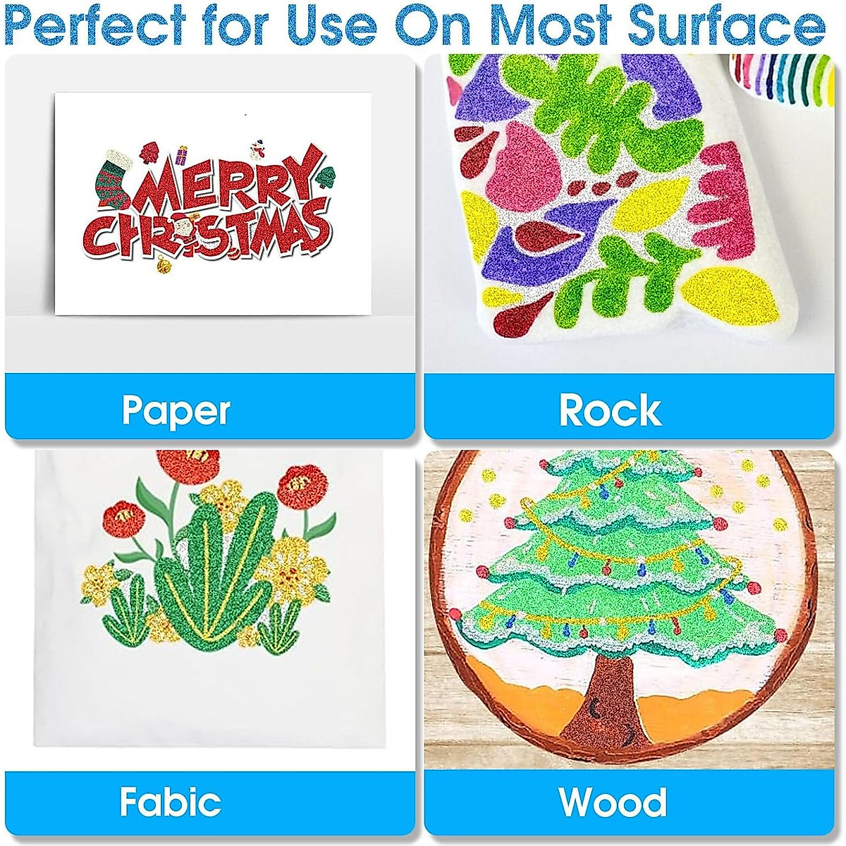 Celepen Glitter Marker Pens, 12 Colors Metallic Shimmer Glitter Markers Paint Pens, Glitter Art Marker for Kids Adults DIY Crafts Greeting Birthday Cards Making Poster Album Scrapbooking Wood