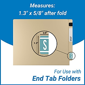 Doctor Stuff - File Folder Labels, Ringbook Sheets Alphabet Letter S, VRE/GBS 8850 - VRAM Series Compatible Alpha Stickers, Light Blue, 1.3" x 1.25", 200/Package