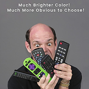 Glow Green Remote Cover Replacement for Roku Voice Remote (Official) Controller RCA1R, RC-GZ1 - Glowing in The Dark - Silicone Case with Lanyard for Roku Players, Audio and TV