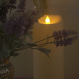 4” x 10” Waterproof Outdoor Flameless Candle with Timer Large Battery Operated Electric LED Pillar Candle for Gift Home Décor Party Wedding Supplies Garden Halloween Christmas Decoration, Set of 1