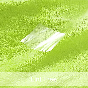 uxcell Flannel Fleece Blanket Twin Size - Soft Lightweight Plush Microfiber Bed Blanket for Sofa or Couch, Machine Washable Blankets Fleeces, Chartreuse 60x78 Inch