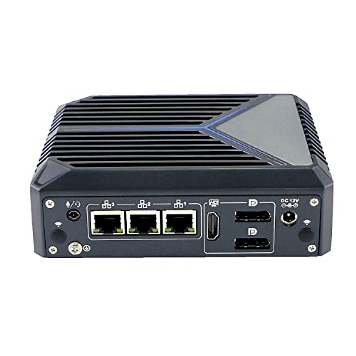 HUNSN Micro Firewall Appliance, Mini PC, VPN, Router PC, Intel Celeron J6412, RX13, AES-NI, SIM Slot, COM, 3 x 2.5GbE I225-V B3, HDMI, 2 x DP, TPM2.0, Barebone, NO RAM, NO Storage, NO System