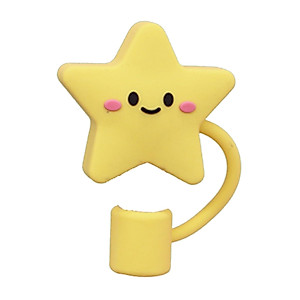 Grebest Dust-proof Straw Stopper Tumbler Cup Cover Hat Set Silicone Hats for Cups Reusable Tips Lids Fits 3040 Oz with Handle 10mm 0.4in Protective 4pcs