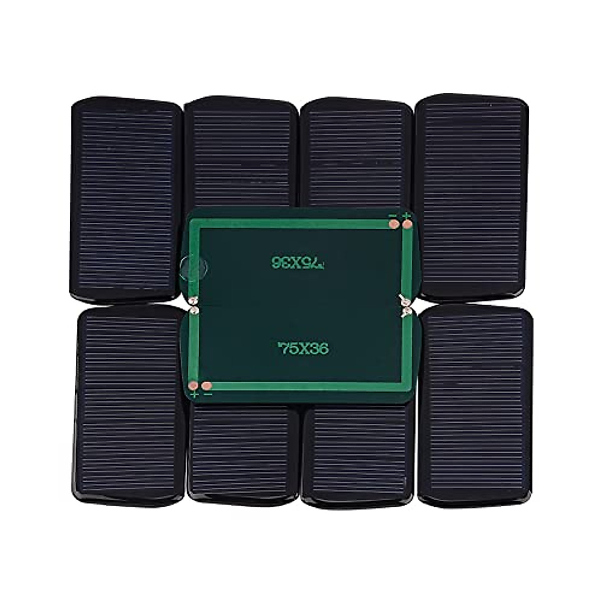 SUNYIMA 10Pcs (5V 60MA 2.95"x1.42") Mini Solar Panels for Solar Power Mini Solar Cells DIY Electric Toy Materials Photovoltaic Cells Solar DIY System Kits Without Copper Wire