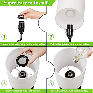 Wireless Charging Bedside Lamps with 2 USB Ports, Set of 2 Table Lamps for Bedroom, Modern Nightstand Lamps, Desk Lamps with E26 Socket Round Fabric Lampshade for Living Room Office Reading Working