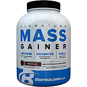Bodybuilding Signature Signature Mass Gainer | 50g of Mass-Building Protein | Protein, Calories, Fats, Probiotics and Carbohydrates | 5 Lbs. Chocolate