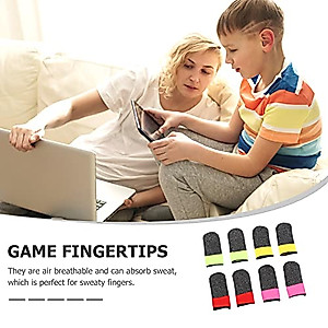 PartyKindom 4pairs Game Finger cot Game Finger Stabilizer Anti- Slip Finger Sleeve Game Finger Controller Glove Finger Covers Game Finger Protector Thumb Sleeve Cell Phone Fiber Gloves