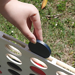 Juegoal 4 in a Row Giant Game Set, 1.5FT Height Classic Wooden Connect Game, Line Up 4 Games with Carrying Case, Yard Lawn Outdoor Game for Kids Adults Family