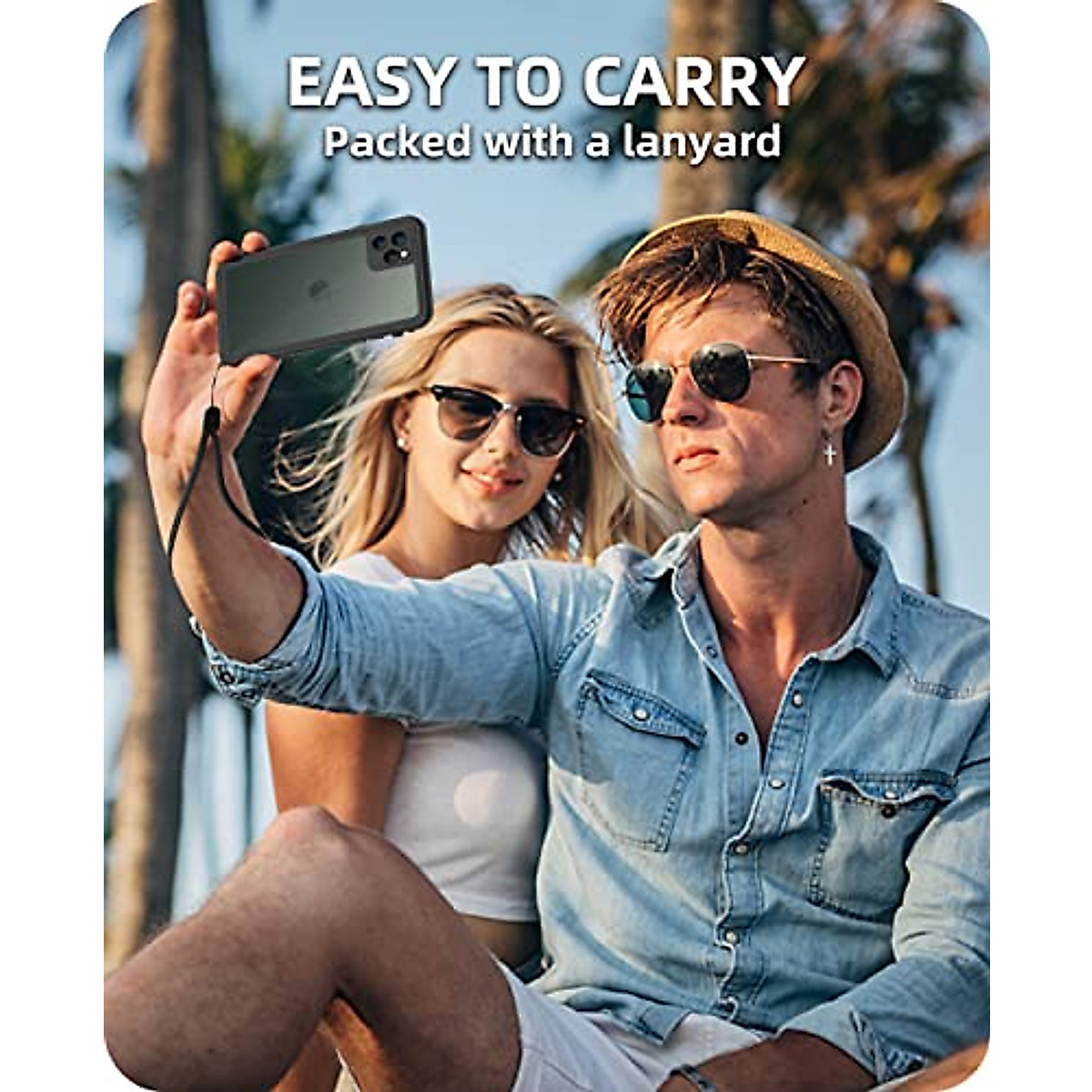 WIFORT iPhone 11 Pro Waterproof Case Built-in Screen Protector Water Resistant Cover Protective Drop Protection Hard, Shockproof Full Body Defender Tough Military Grade - 5.8" Teal