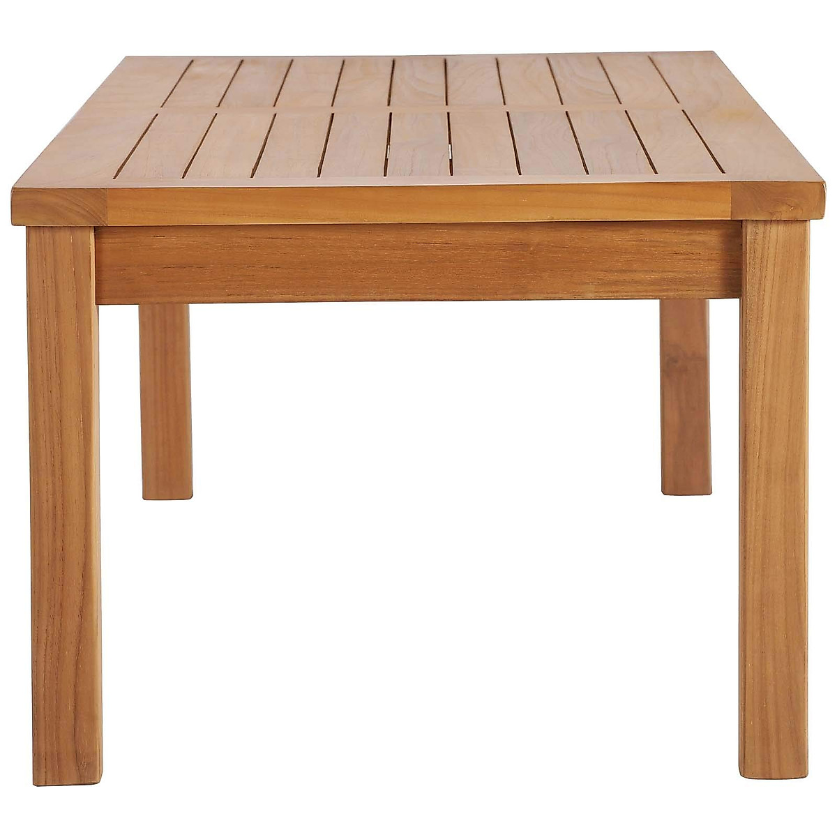 Modway EEI-4122-NAT Upland Patio Teak Wood, 59" Coffee Table, Natural