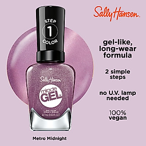 Sally Hansen Miracle Gel Nail Polish, Shade Metro Midnight #564