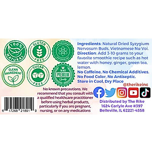 Nu Voi Herbal Tea 100 Gram Syzygium Nervosum Tea Cleistocalyx Operculatus C. Nervosum for Antioxidants, Skin Health, Stress Relief, Boost Energy, Immune System