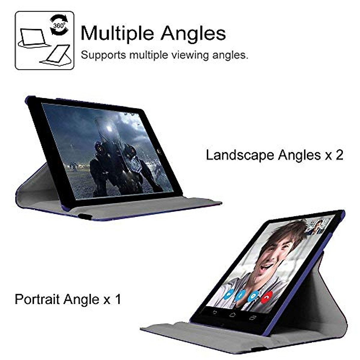 Newraturner Rotating Case for iPad 9th Generation (2021) / 8th Generation (2020) / 7th Gen (2019) 10.2 Inch --360 Degree Rotating Stand Protective Cover, Auto Sleep/Wake Function