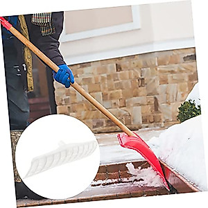 SUPVOX Snow Scraper Snow Remover for Driveway auto Snow Brush Winter Brush for car Snow Removal Brush extendable Snow Brush Manual Snow Pusher Snow Device The roof Plastic White