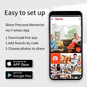 BIHIWOIA Digital Picture Frame Digital Photo Frame WiFi,1920 * 1200 IPS Touch Screen,Built-in 16GB Storage, HD Display, Auto-Rotate, Share Photos and Videos via Frameo App