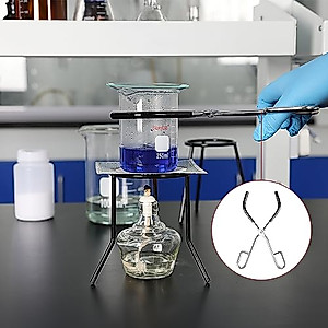 stonylab Beaker Tongs, Laboratory Beaker Clamp Beaker Tongs with Plastic Coated Jaws, 10 inches Length