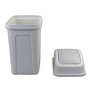 Sosody 4.5 Gallon Swing Top Garbage Can, Plastic Trash Bin with Lid, 3 Pack