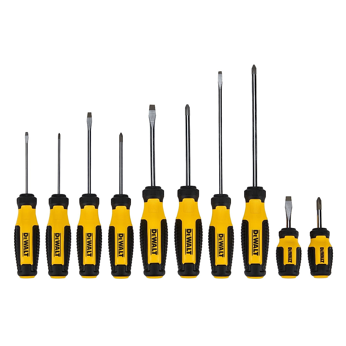 DEWALT Fixed Bar Screwdriver Set (10 pc.) (DWHT65201) and DEWALT PREMIUM RETRACTABLE KNIFE