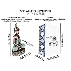 25DOL Buddha Statues for Home. 12.5" Buddha Statue (The Moment of Enlightenment). Collectibles and Figurines, Meditation Decor, Spiritual Living Room Decor, Yoga Zen Decor, Hindu and East Asian Décor