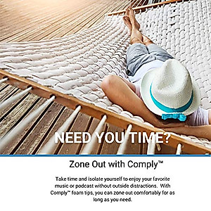 Comply TW-400-C TrueGrip Pro Earbud Tips for JLAB, Bowers & Wilkins PI7, PI5, Technics EAH-AZ70, Tune 125TWS, Sennheiser Momentum True Wireless 3 and More Earphones (Large, 3 Pairs), Black