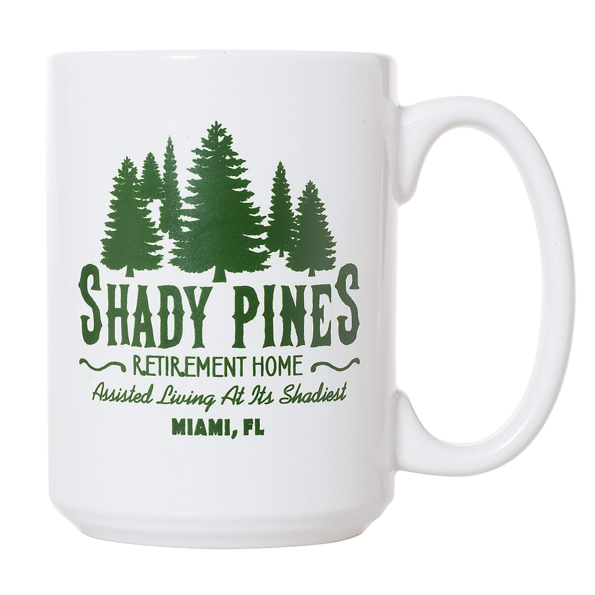 Artisan Owl White Shady Pines Retirement Home 15oz Coffee Mug and Thank You For Being A Friend 17oz Stemless Wine Glass Bundle